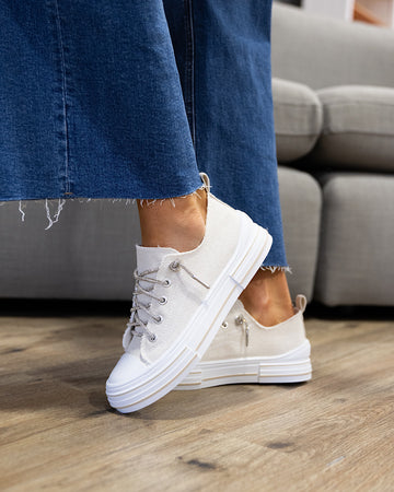 Very G Aman Sparkle Sneakers - Natural